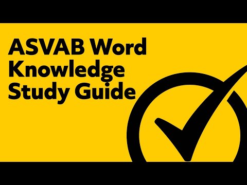 ASVAB Word Knowledge Practice Test Questions (updated)